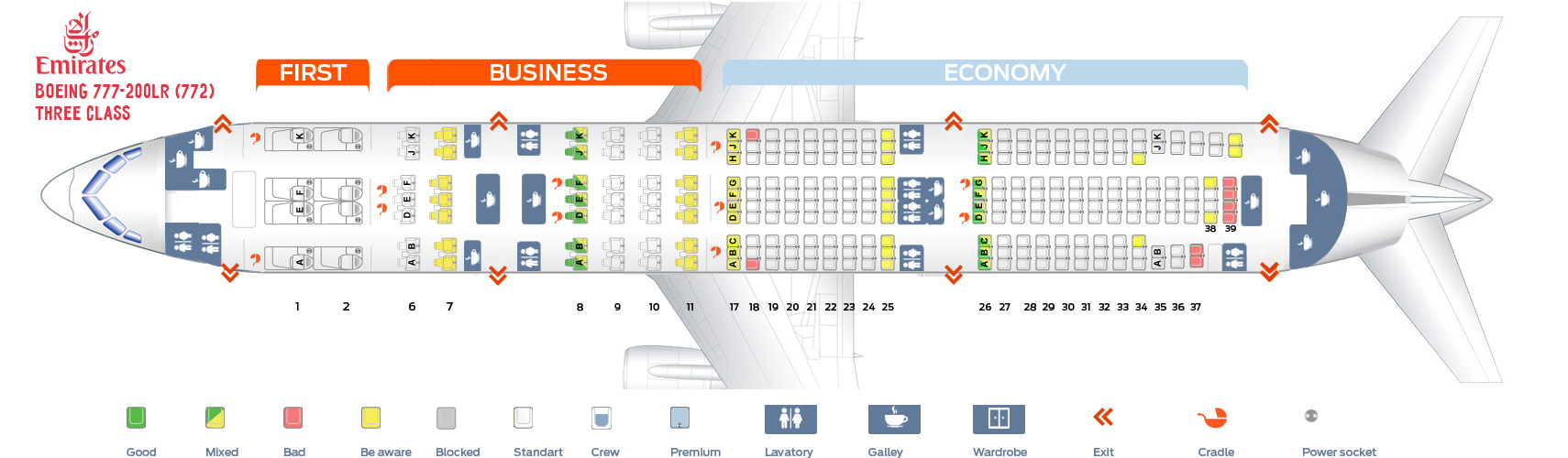 Seat Map Boeing 777 200 Emirates Best Seats In The Plane