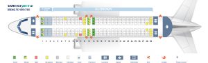 Seat map Boeing 737-800 WestJet. Best seats in the plane